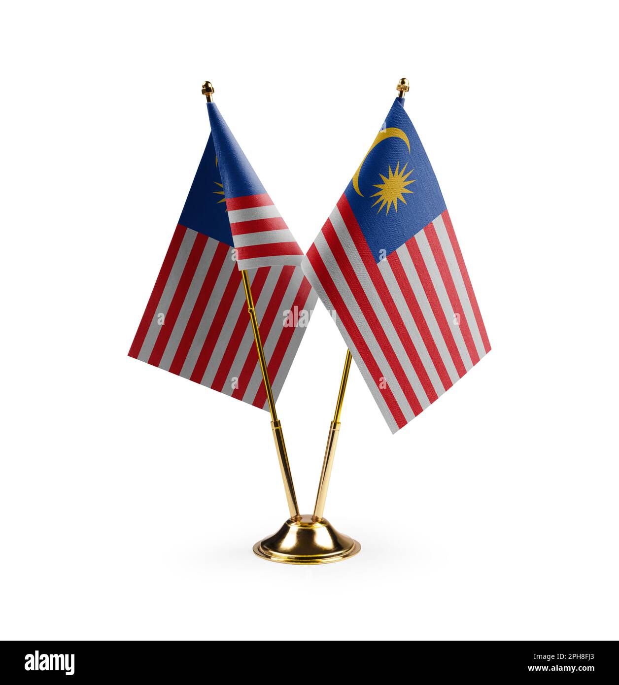 Small national flags of the Malaysia on a white background Stock Photo ...
