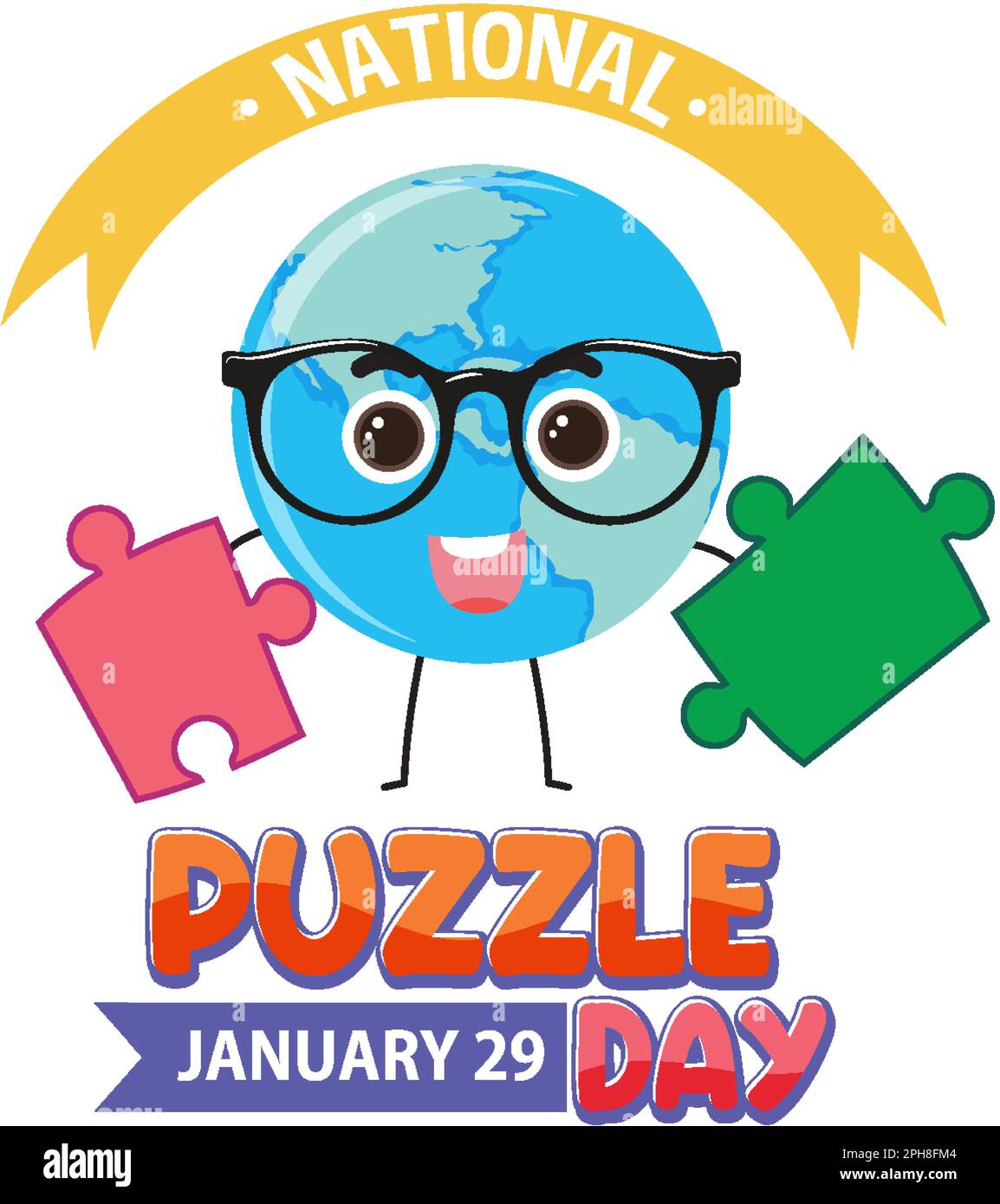 National puzzle day banner illustration Stock Vector Image & Art - Alamy