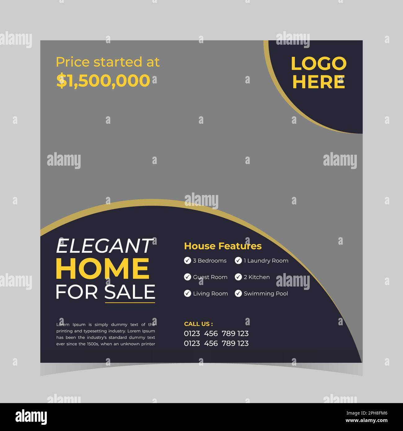 Real Estate House Property Social Media Post Banner Template Stock ...