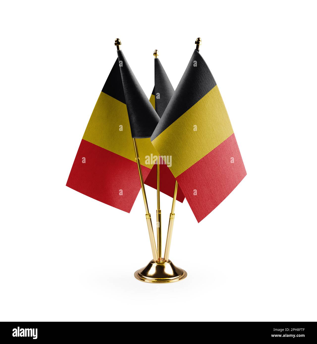Small national flags of the Belgium on a white background Stock Photo ...