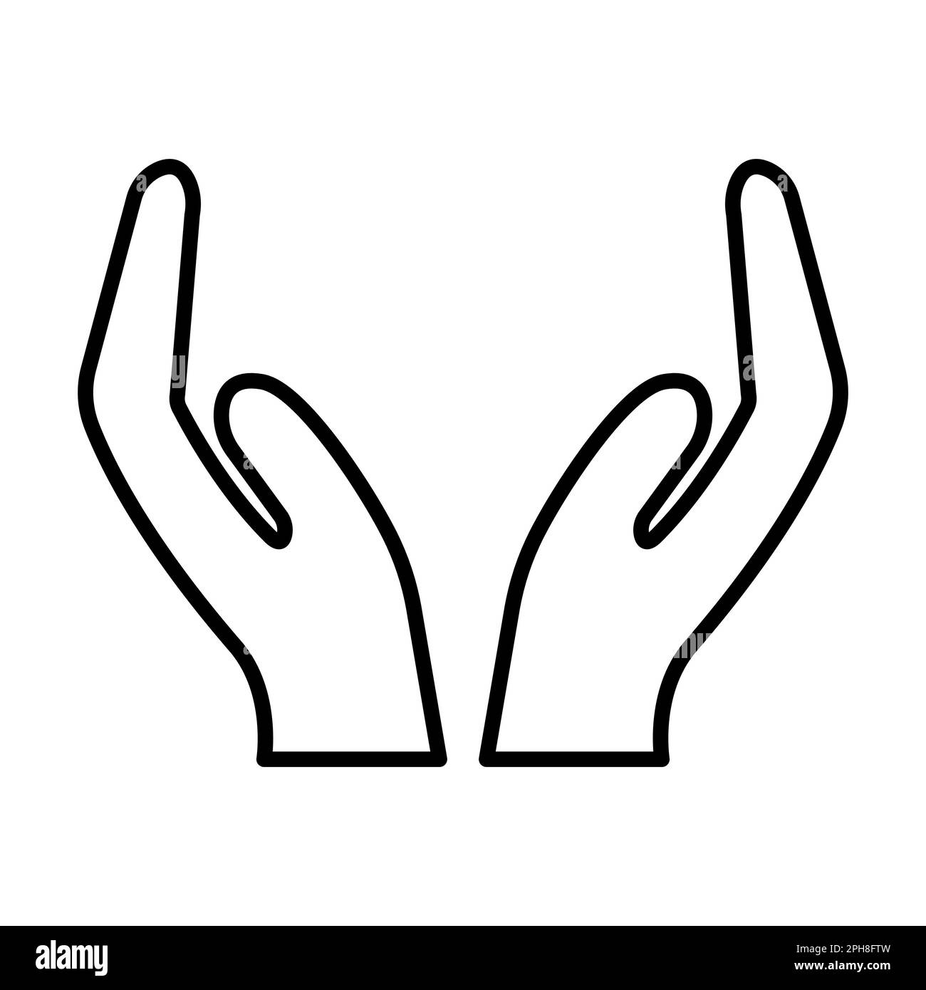 Cupped hands female Stock Vector Images - Alamy