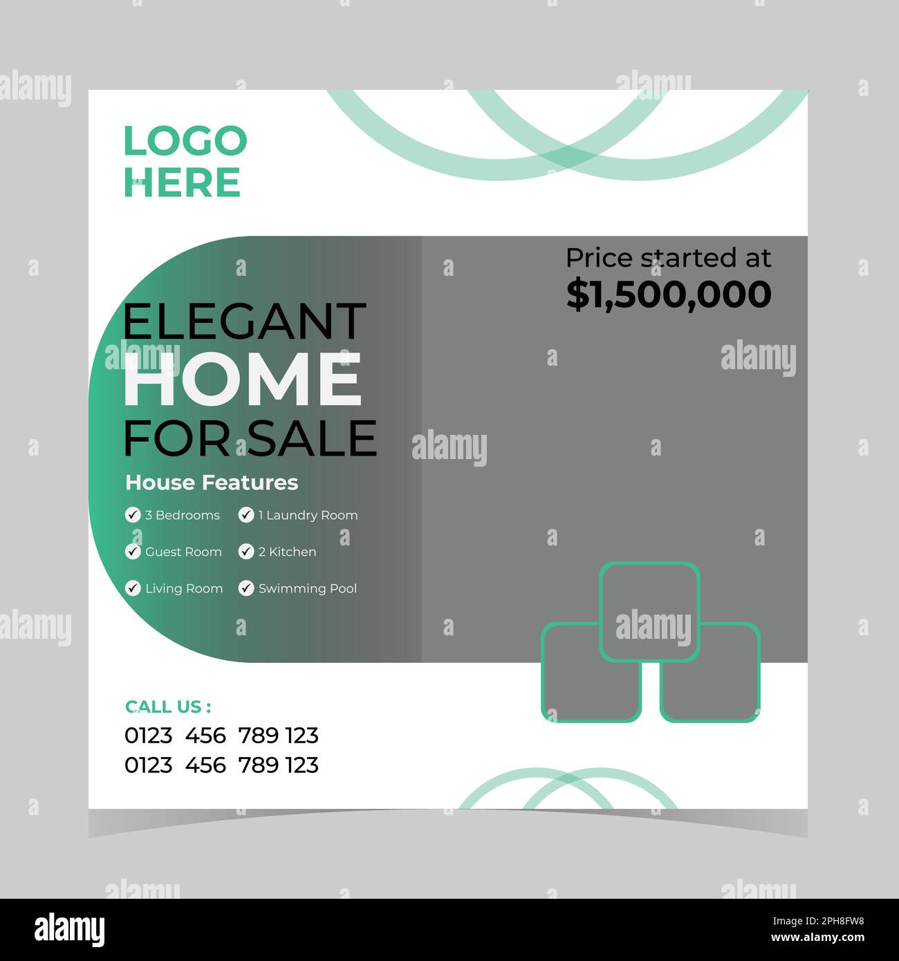 Real Estate House Property Social Media Post Banner Template Stock ...