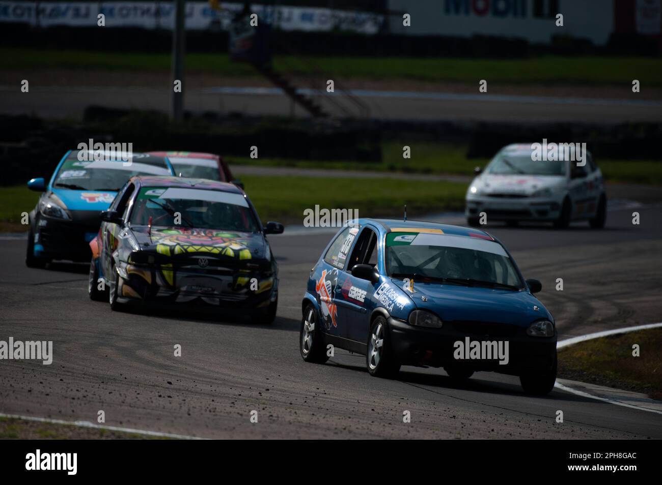 Bogota, Colombia. 26th Mar, 2023. Drivers take part in the starting ...