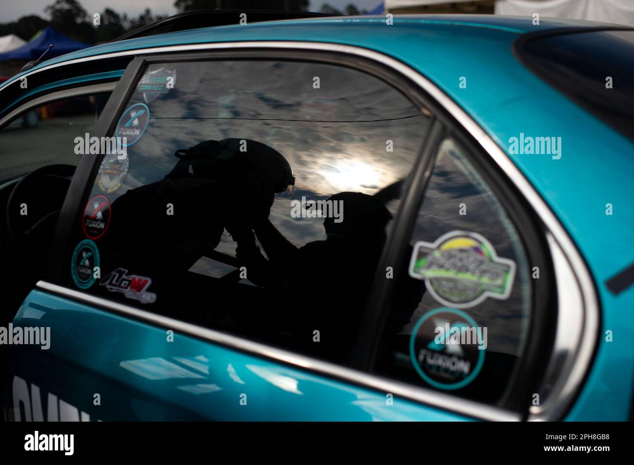 Bogota, Colombia. 26th Mar, 2023. Drivers take part in the starting ...