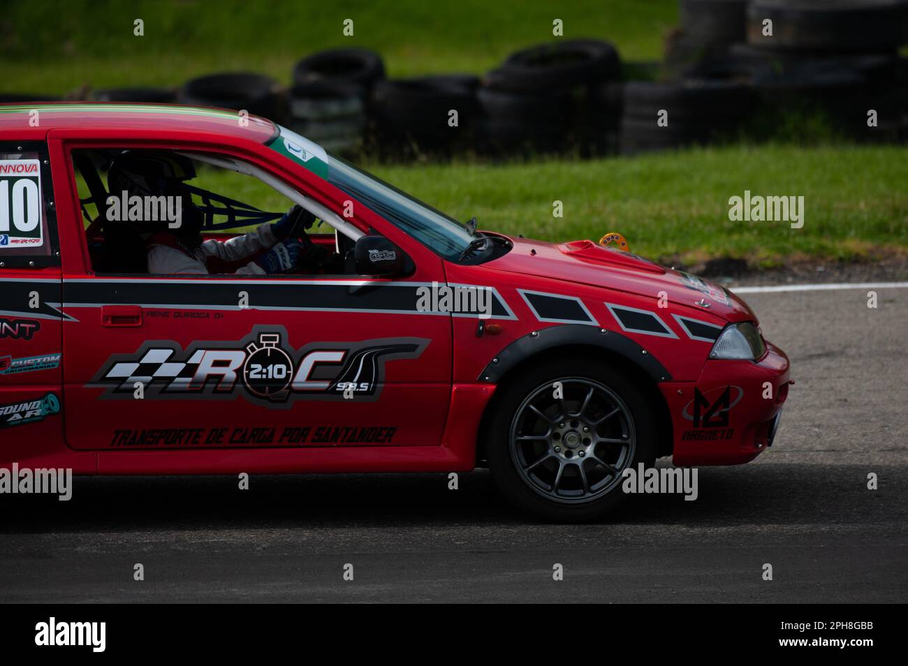 Bogota, Colombia. 26th Mar, 2023. Drivers take part in the starting ...