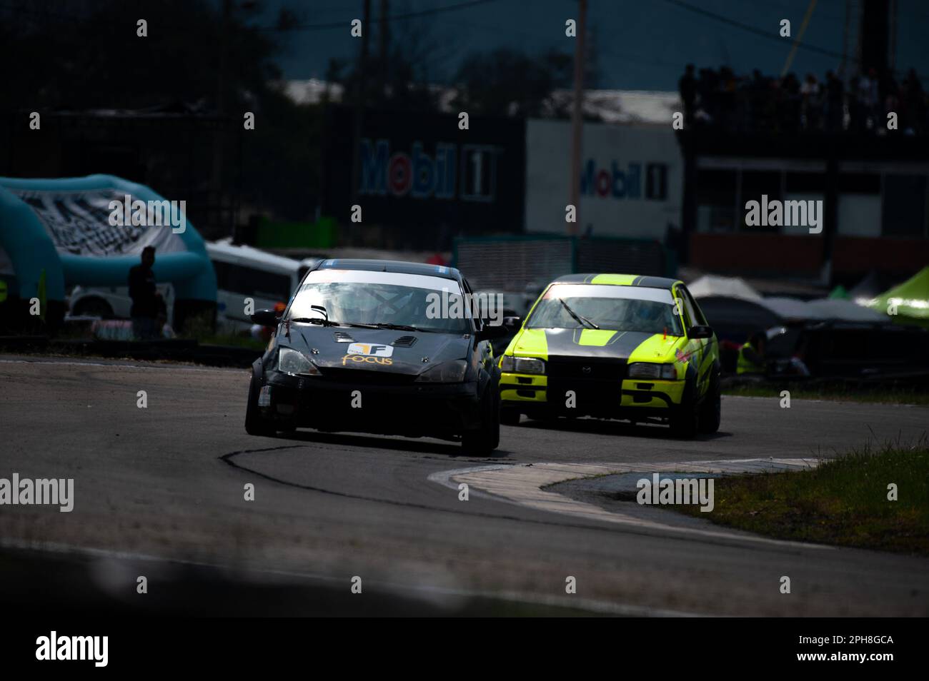 Bogota, Colombia. 26th Mar, 2023. Drivers take part in the starting ...
