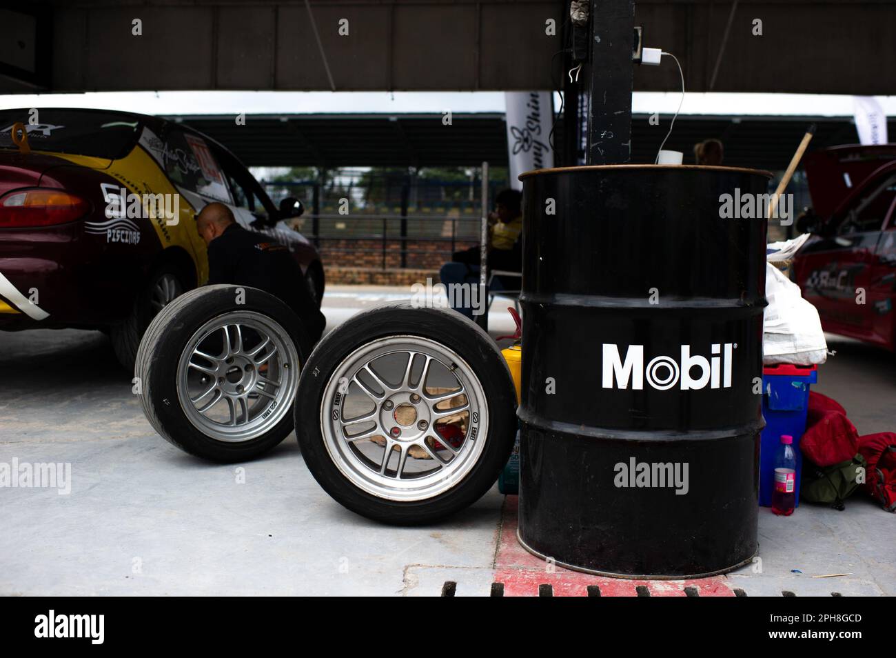 Bogota, Colombia. 26th Mar, 2023. Drivers take part in the starting ...
