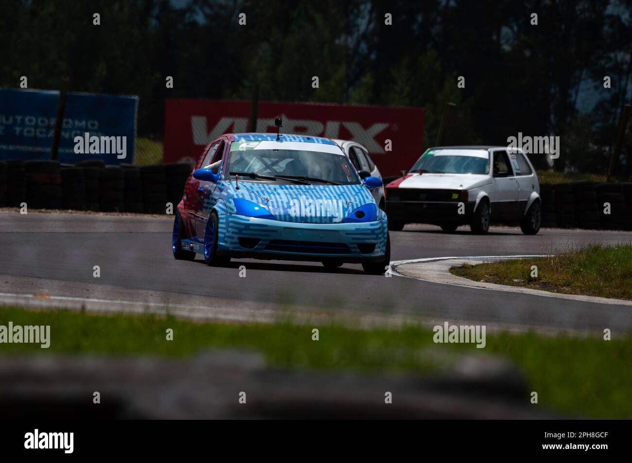 Bogota, Colombia. 26th Mar, 2023. Drivers take part in the starting ...