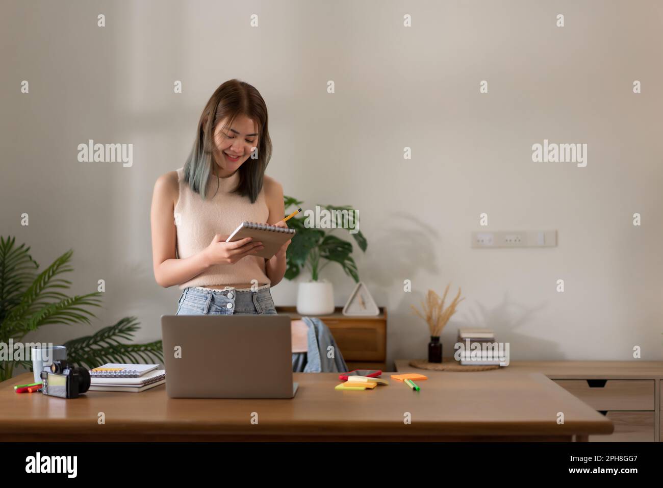 Creative design concept, Fashion designer drawing to creating new collection clothes at ...