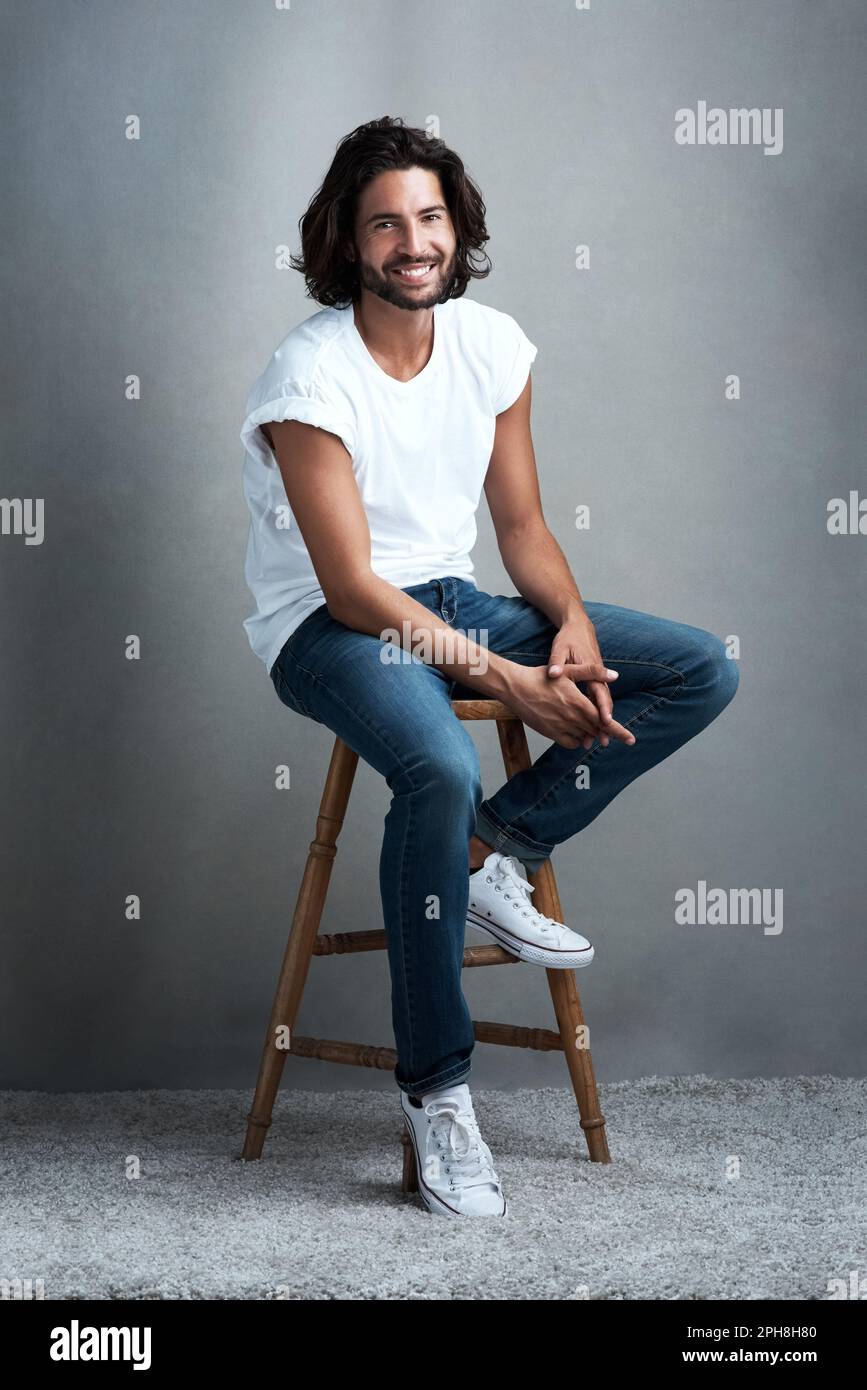 Whats not to love about him. Studio shot of a handsome young man ...