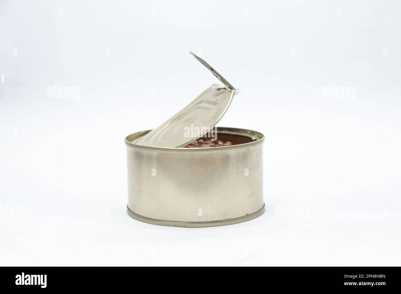 iron can with red caviar on isolated background close up Stock Photo ...