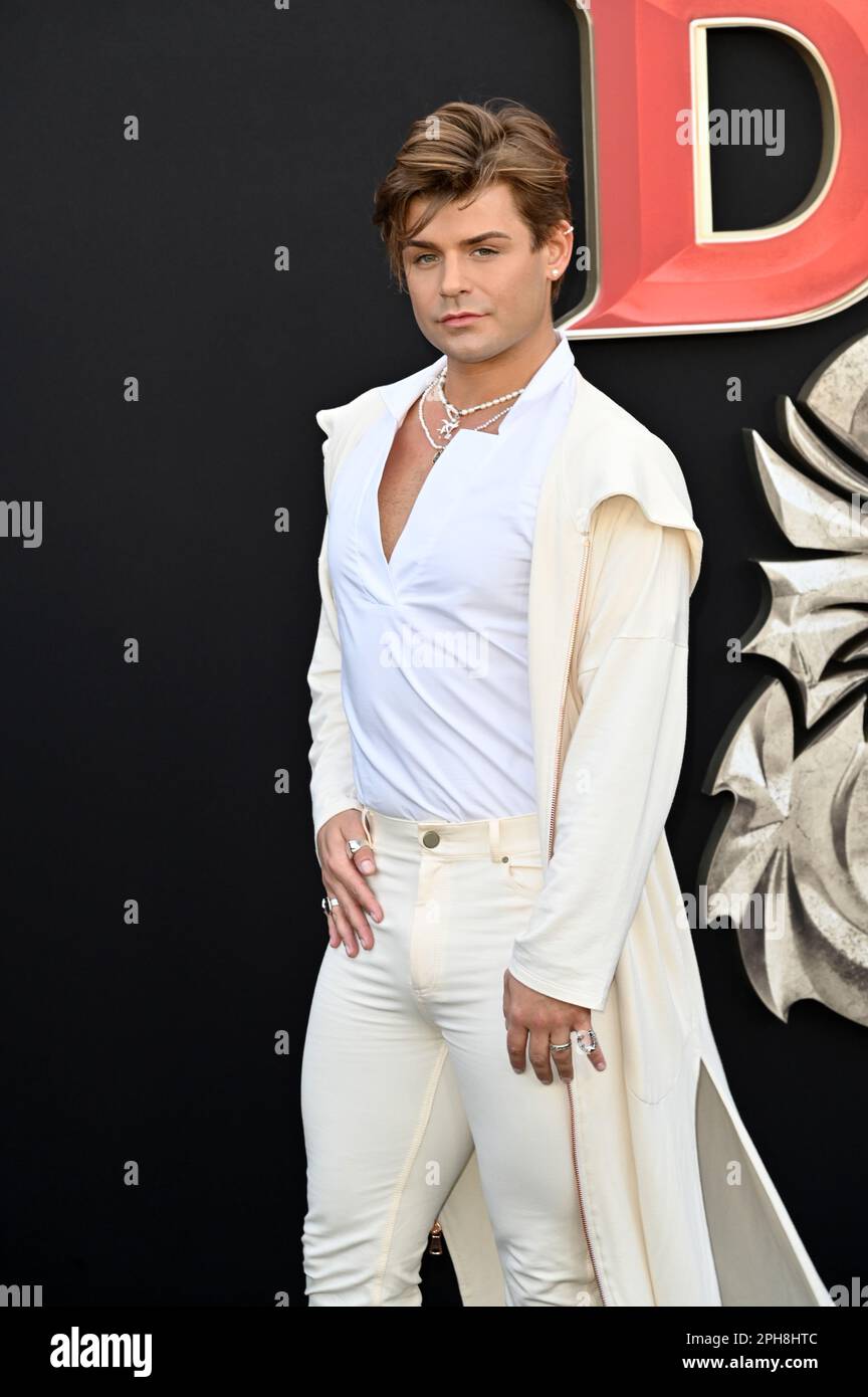 Los Angeles, USA. 26th Mar, 2023. Garrett Clayton at the premiere for ...