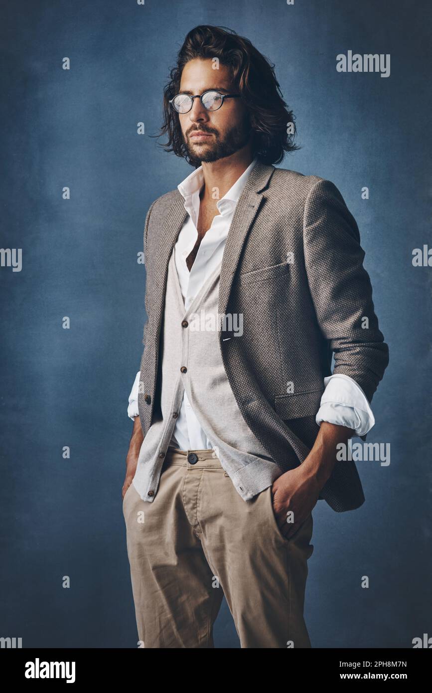 The stylish modern man. Studio shot of a handsome young man looking ...