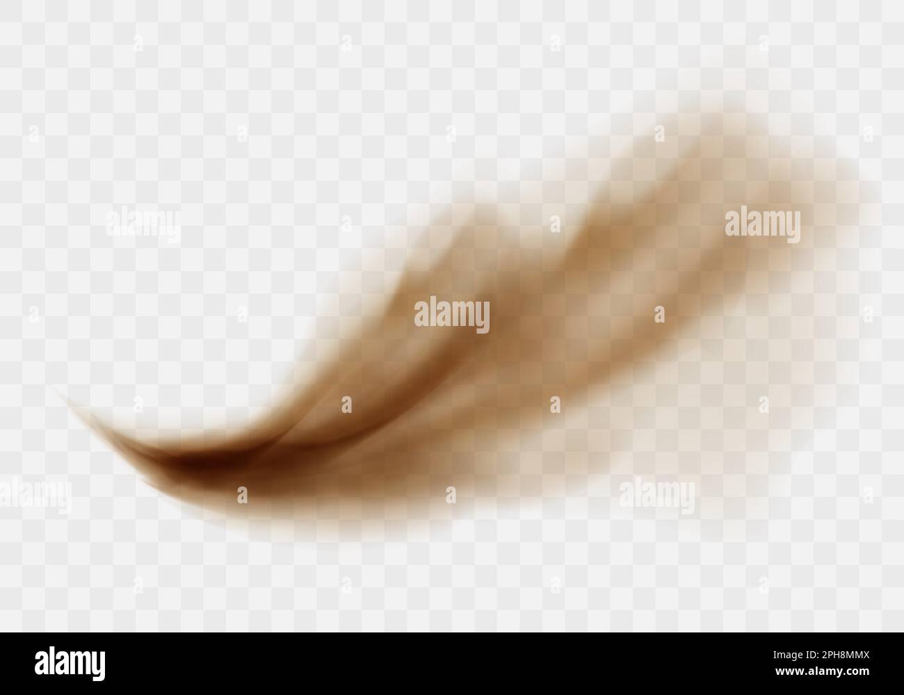 Desert sandstorm, brown dusty cloud or dry sand flying with gust of ...