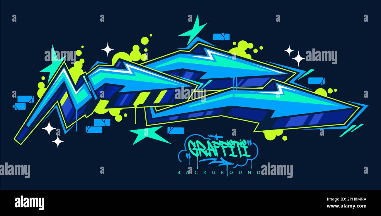 Colorful Abstract Urban Street Art Graffiti Style Arrows Vector ...