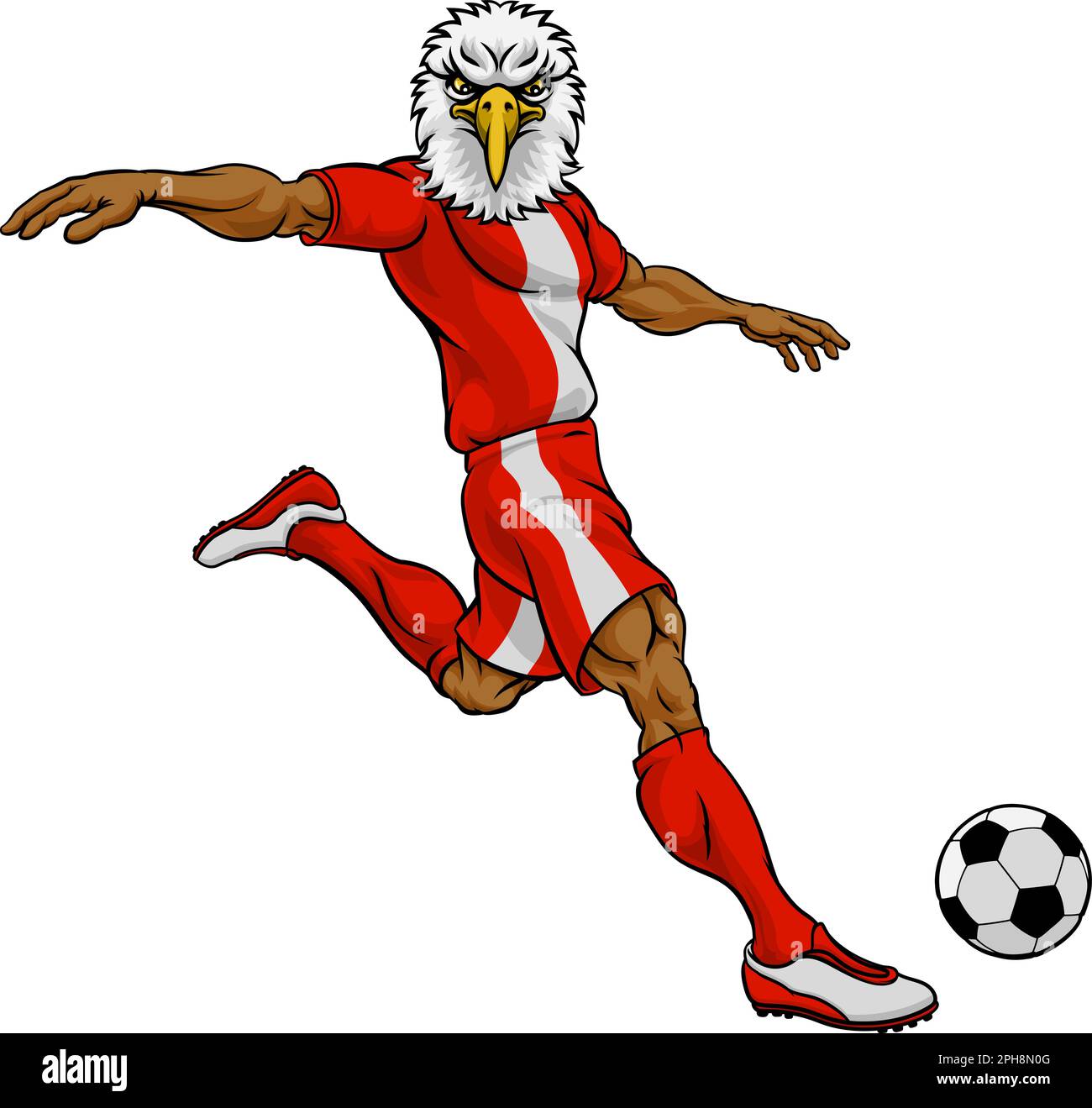 Eagle Soccer Football Player Animal Sports Mascot Stock Vector Image ...