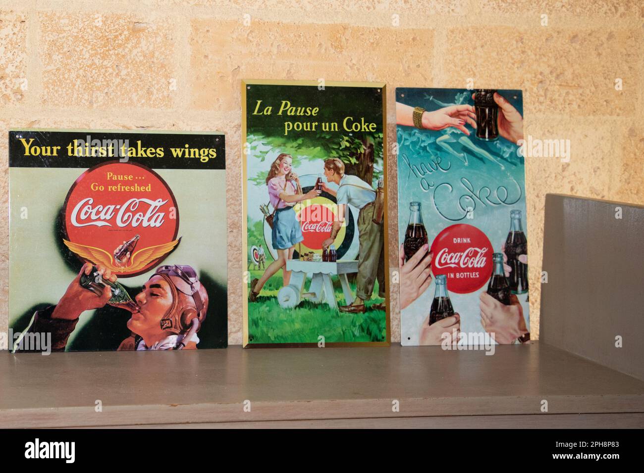 Bordeaux , Aquitaine France - 03 10 2023 : Coca Cola and coke vintage ...