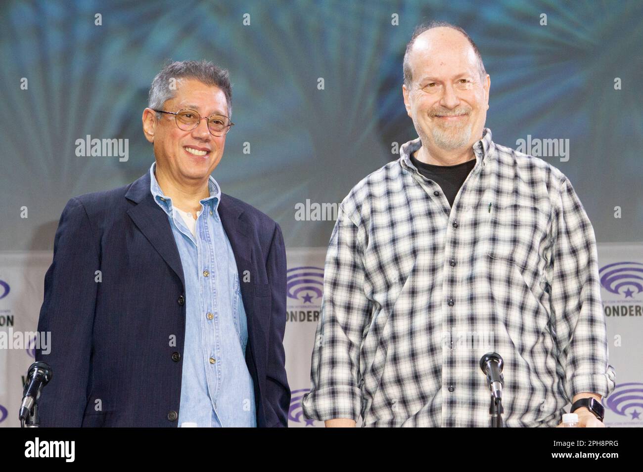 "The Ark" creator and showrunner Dean Devlin and co-showrunner Jonathan Glassner during Day 2 of ...