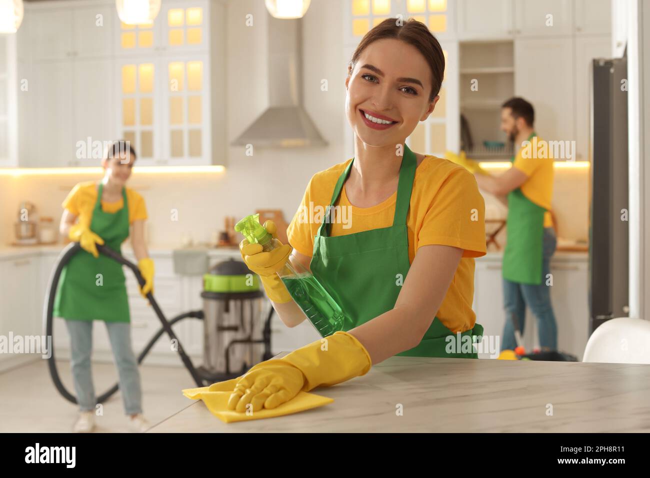 Work of janitors hi-res stock photography and images - Alamy