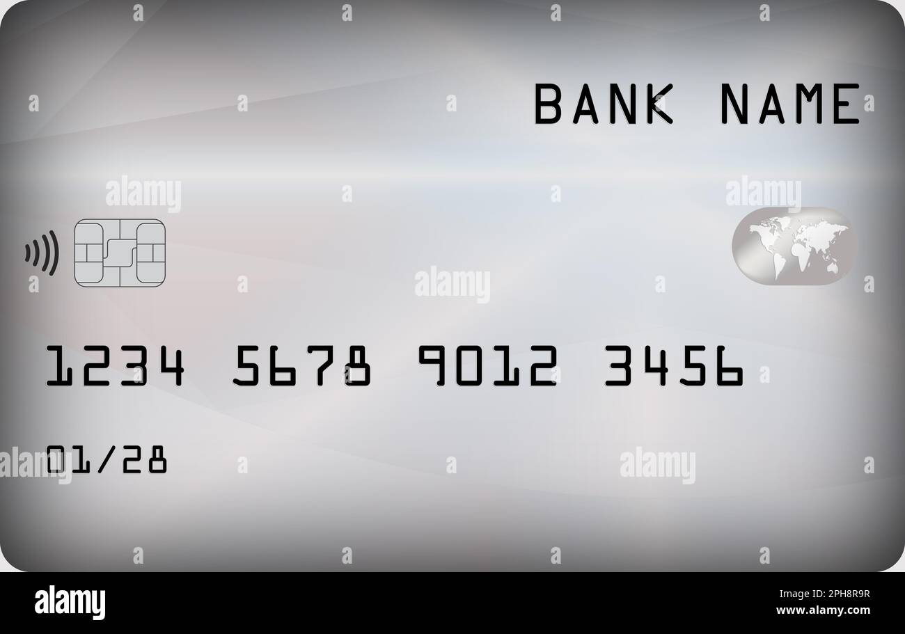 Chip credit card, illustration. Mockup for design Stock Photo - Alamy