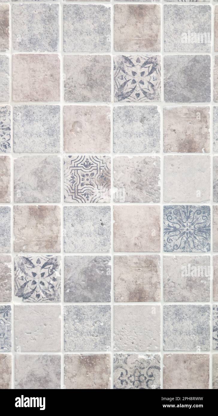 ancient tile old wall from colorful ceramic square tiles for floor ...
