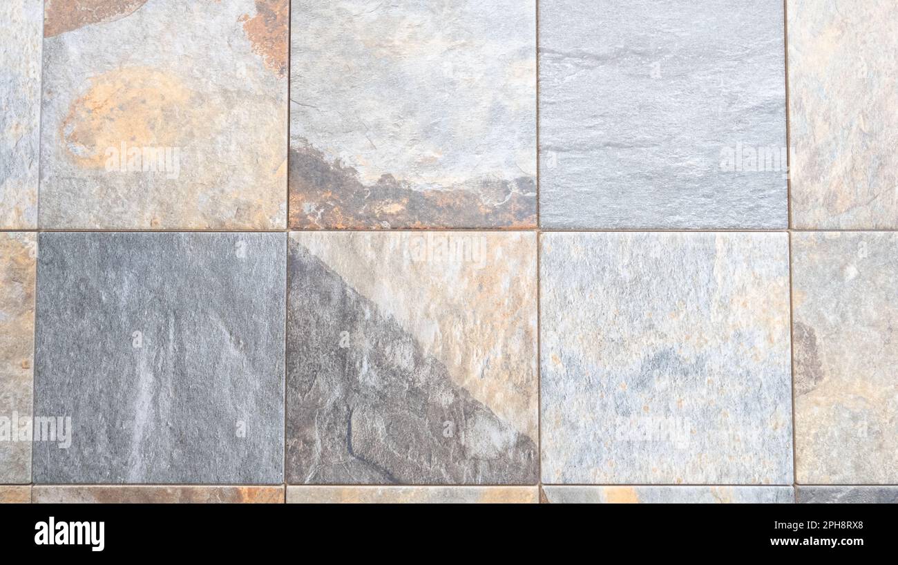 tiles brick wall floor different old stone tile background Stock Photo ...