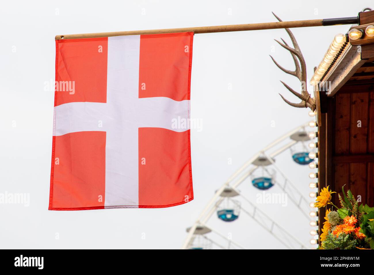 Savoie flag country france region with white red savoyard on wall ...