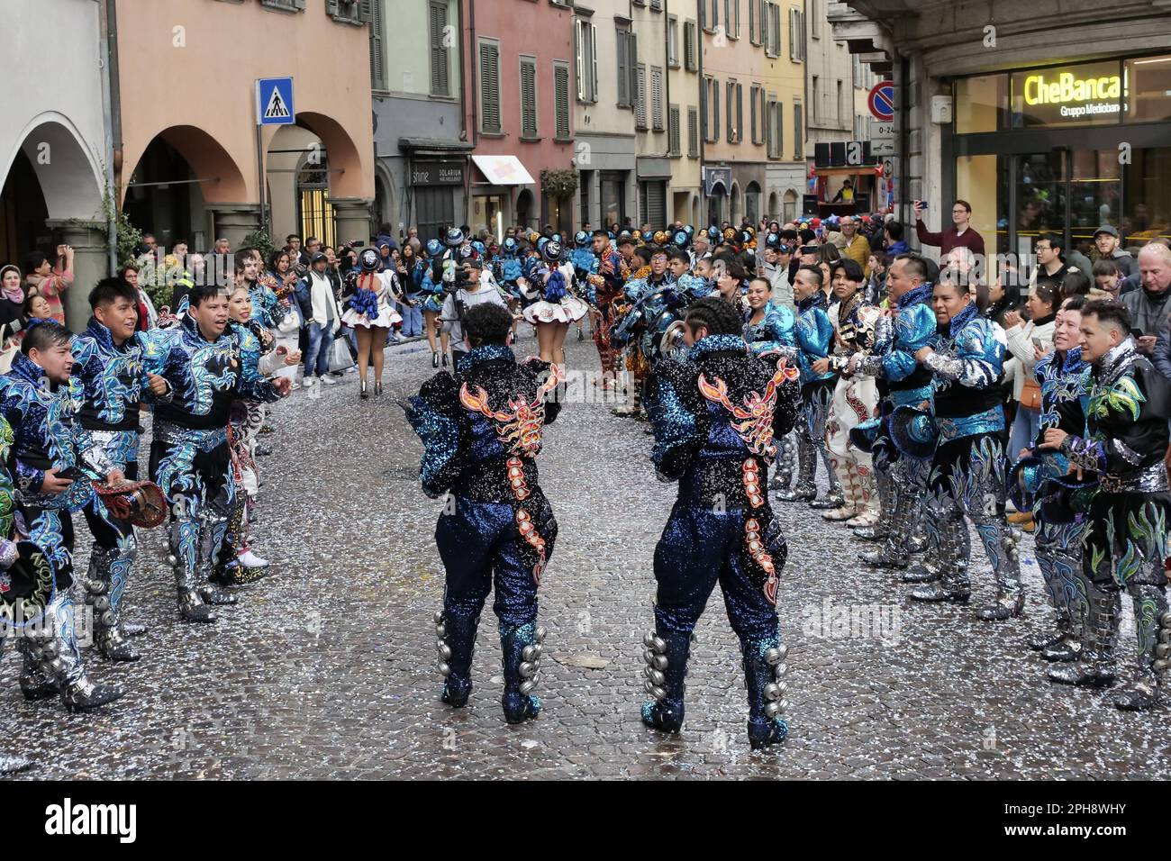 Mid-Lent parade, traditional street party with allegorical floats and ...