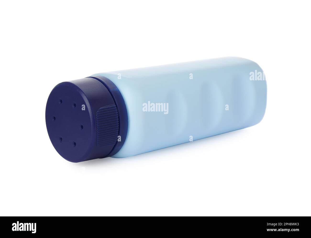 Bottle of dusting powder isolated on white. Baby cosmetic product Stock ...