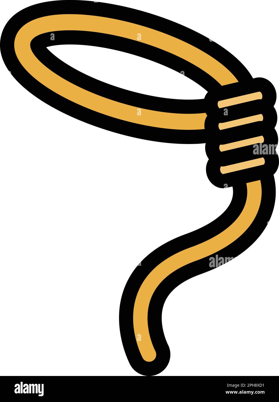 Lasso loop icon. Outline lasso loop vector icon for web design isolated ...