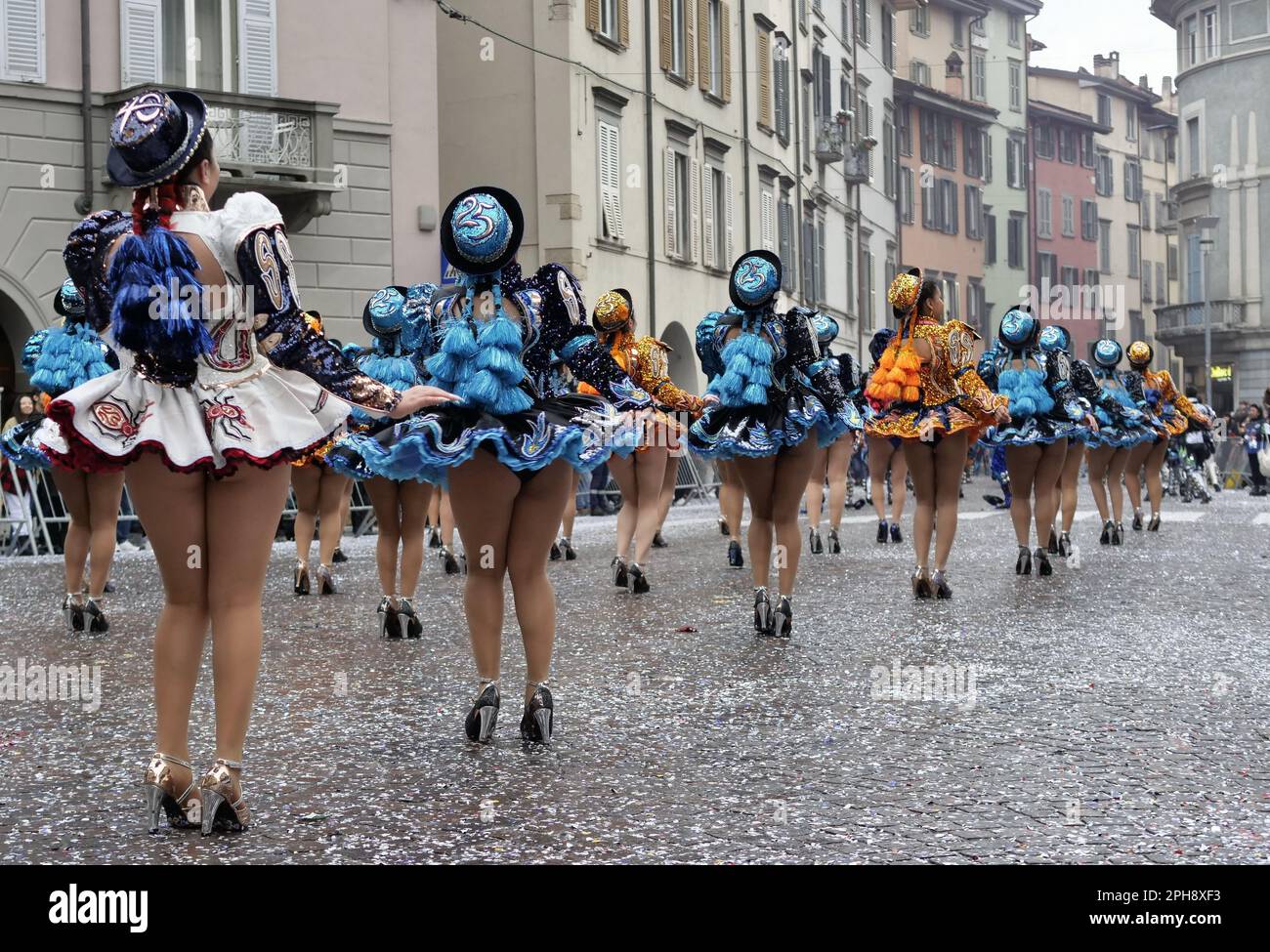 Mid-Lent parade, traditional street party with allegorical floats and ...