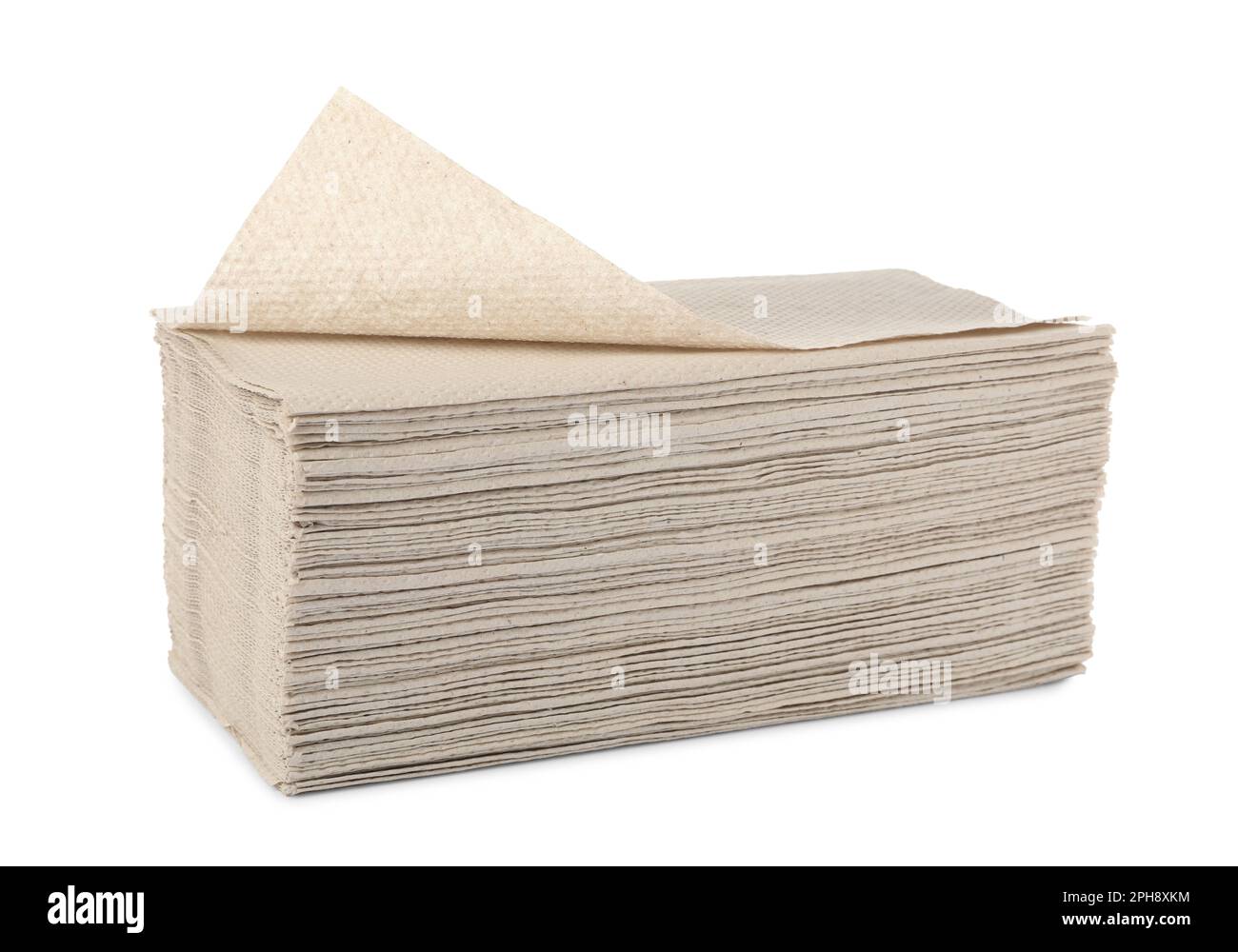 Stack of paper towels isolated on white Stock Photo - Alamy