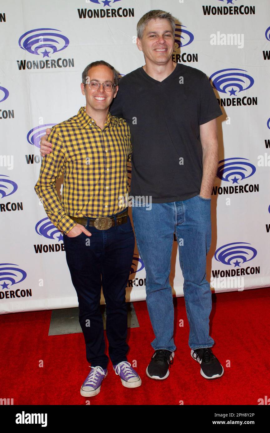 Elliot Kalan, Eric Koenig arrive at the press room for"Housebroken ...