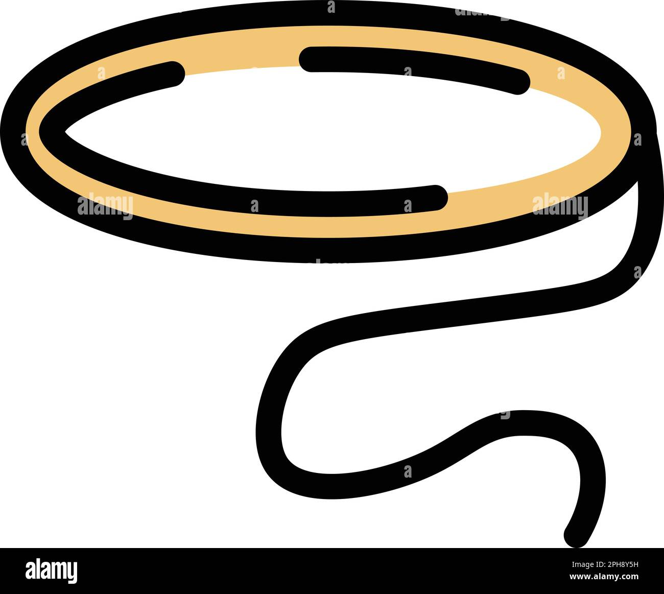 Cord lasso icon. Outline cord lasso vector icon for web design isolated ...