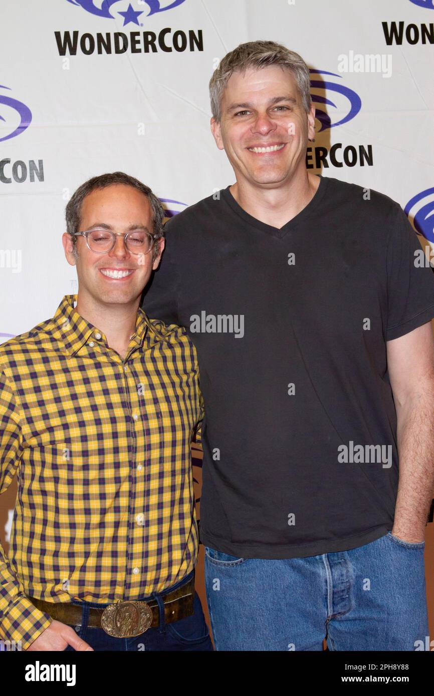 Elliot Kalan, Eric Koenig arrive at the press room for"Housebroken ...