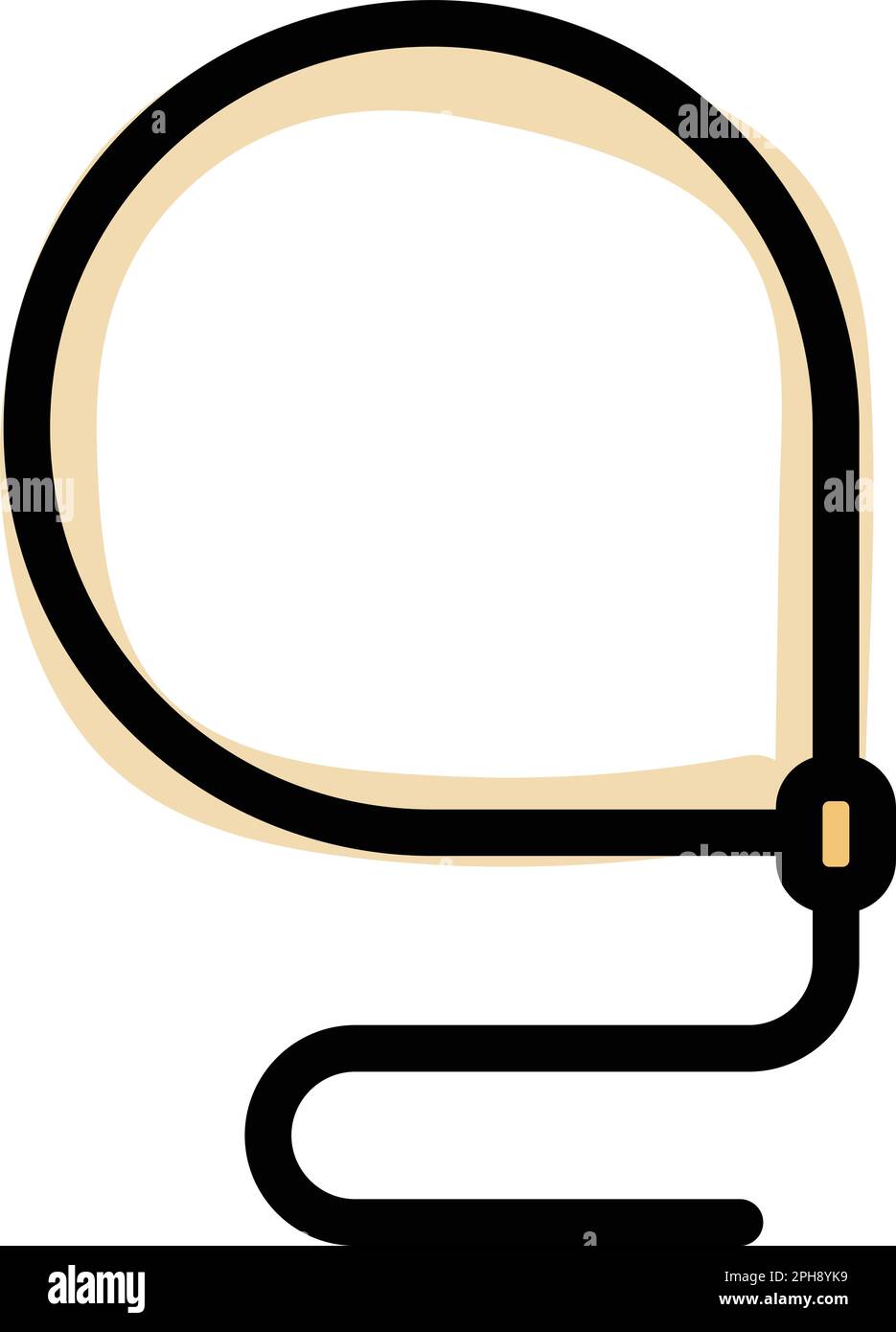 Whip lasso icon. Outline whip lasso vector icon for web design isolated ...
