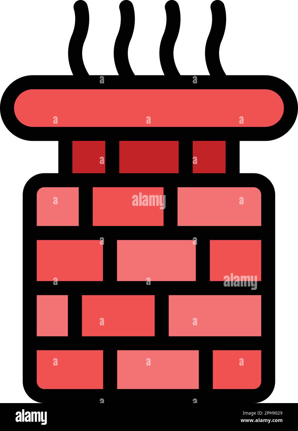 Roof chimney icon. Outline roof chimney vector icon for web design ...