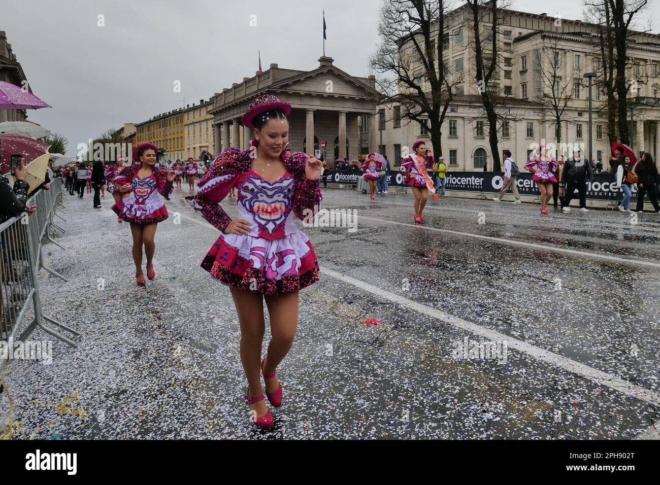 Mid-Lent parade, traditional street party with allegorical floats and ...