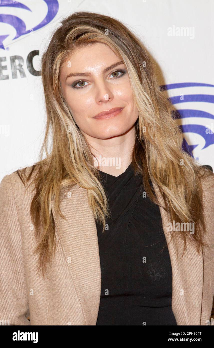 Caitlin Bassett arrives at the press room for "Quantum Leap" during Day ...