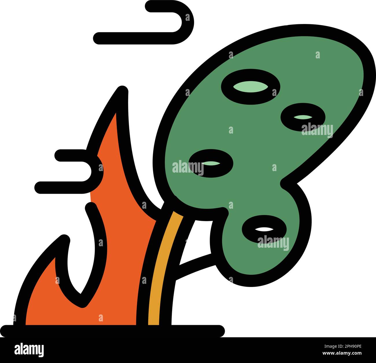 Burn forest icon. Outline burn forest vector icon for web design ...