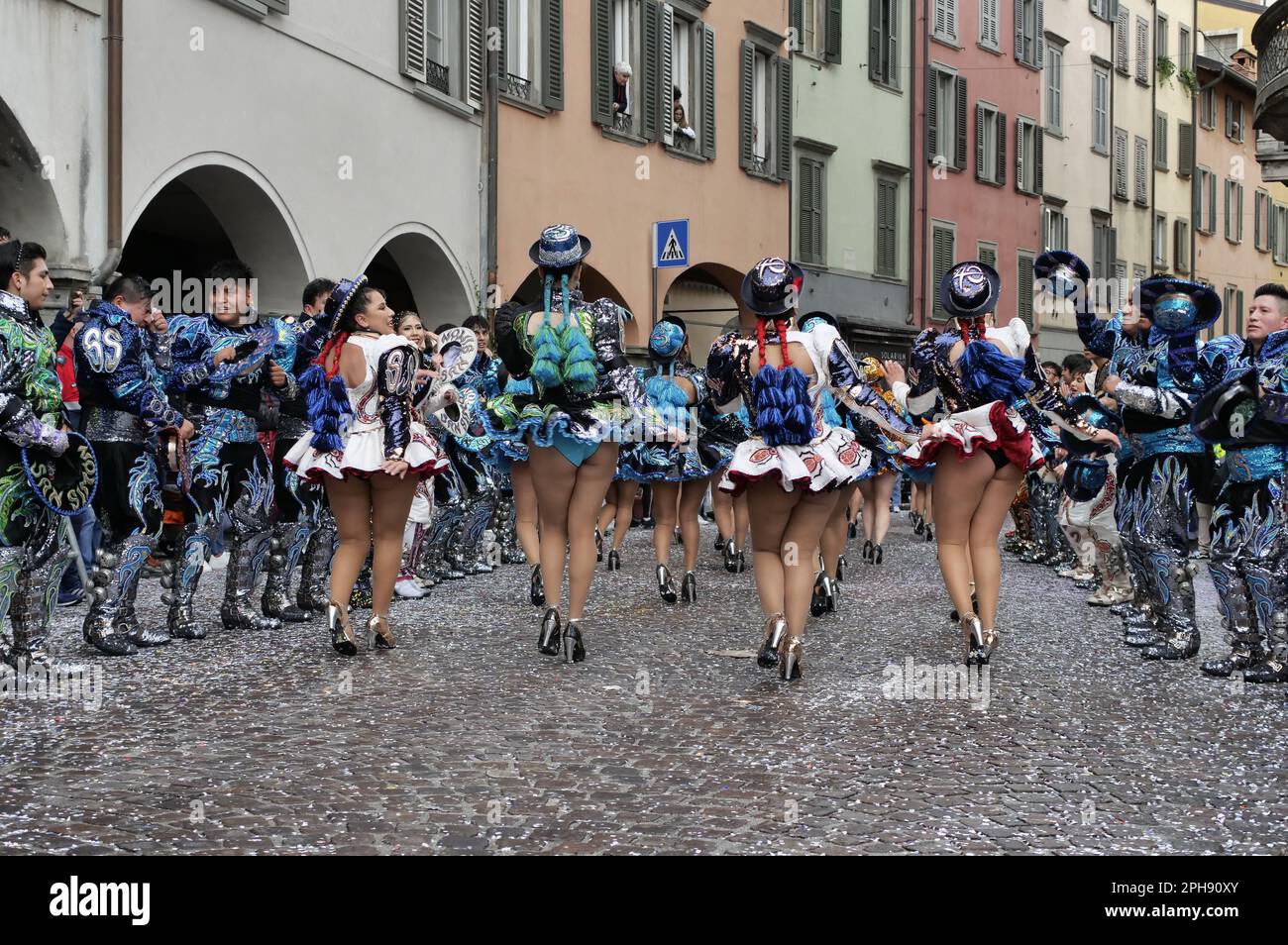 Mid-Lent parade, traditional street party with allegorical floats and ...