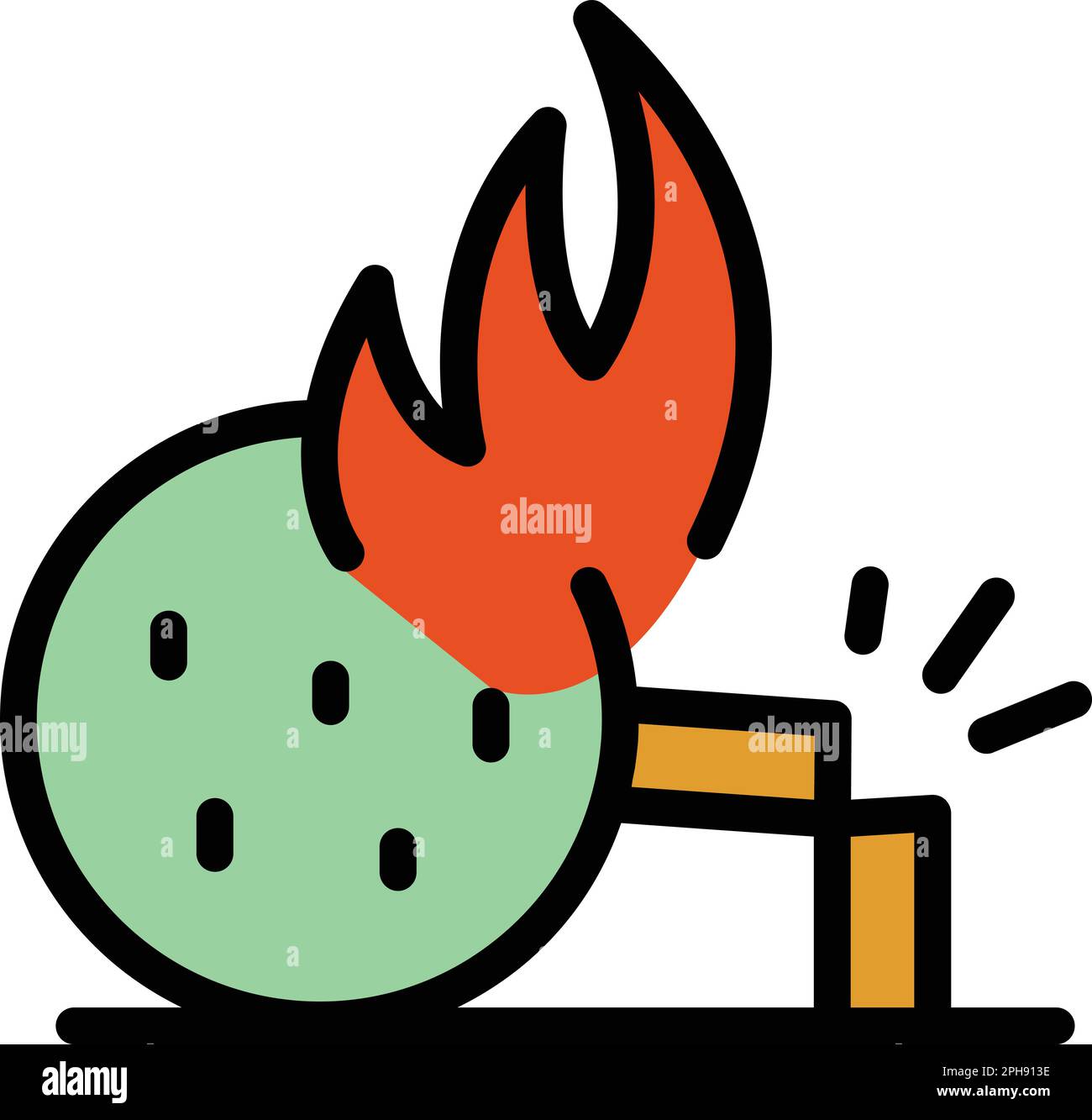 Forest combustion icon. Outline Forest combustion vector icon for web ...
