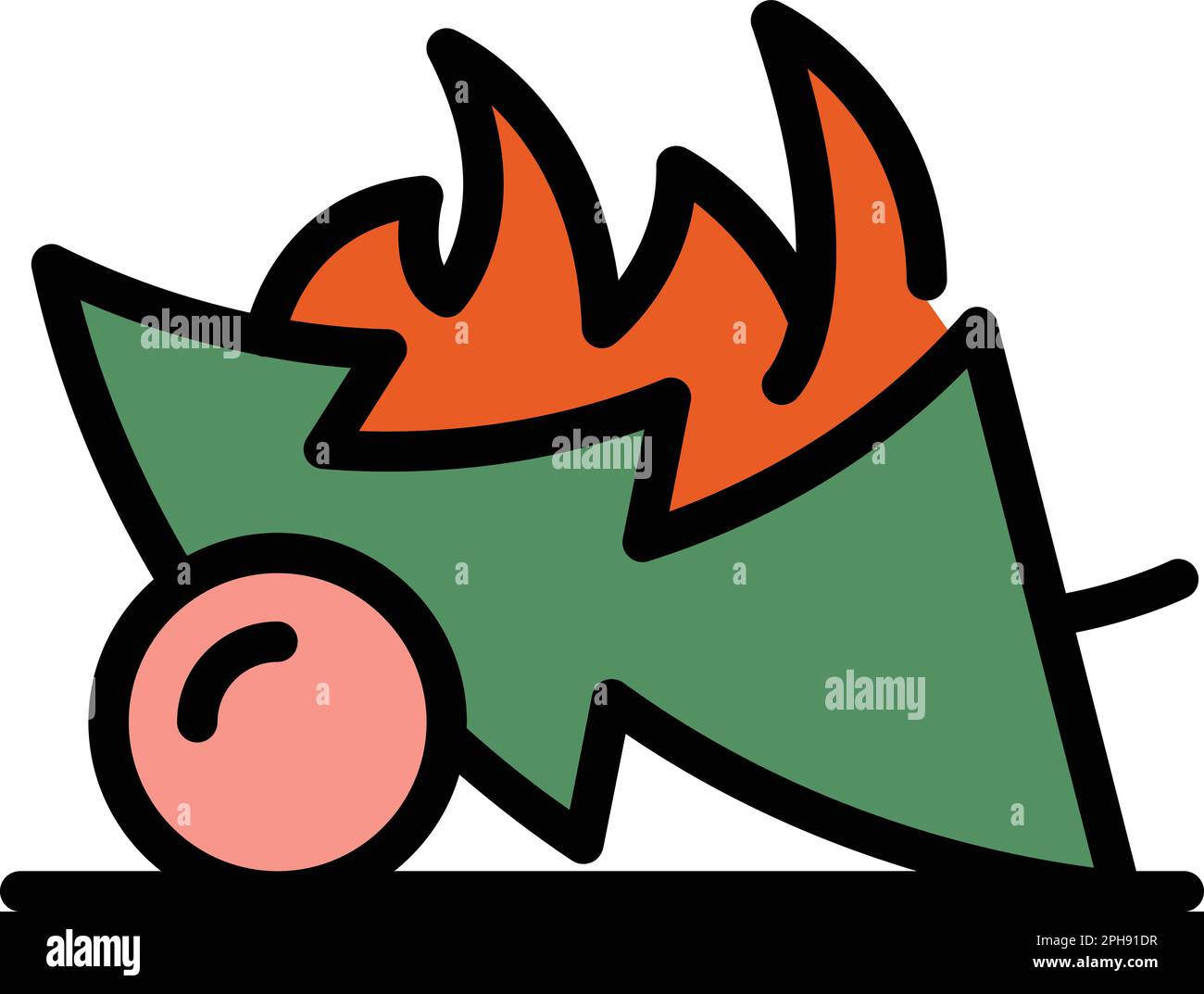 Climate change wildfire icon. Outline Climate change wildfire vector ...