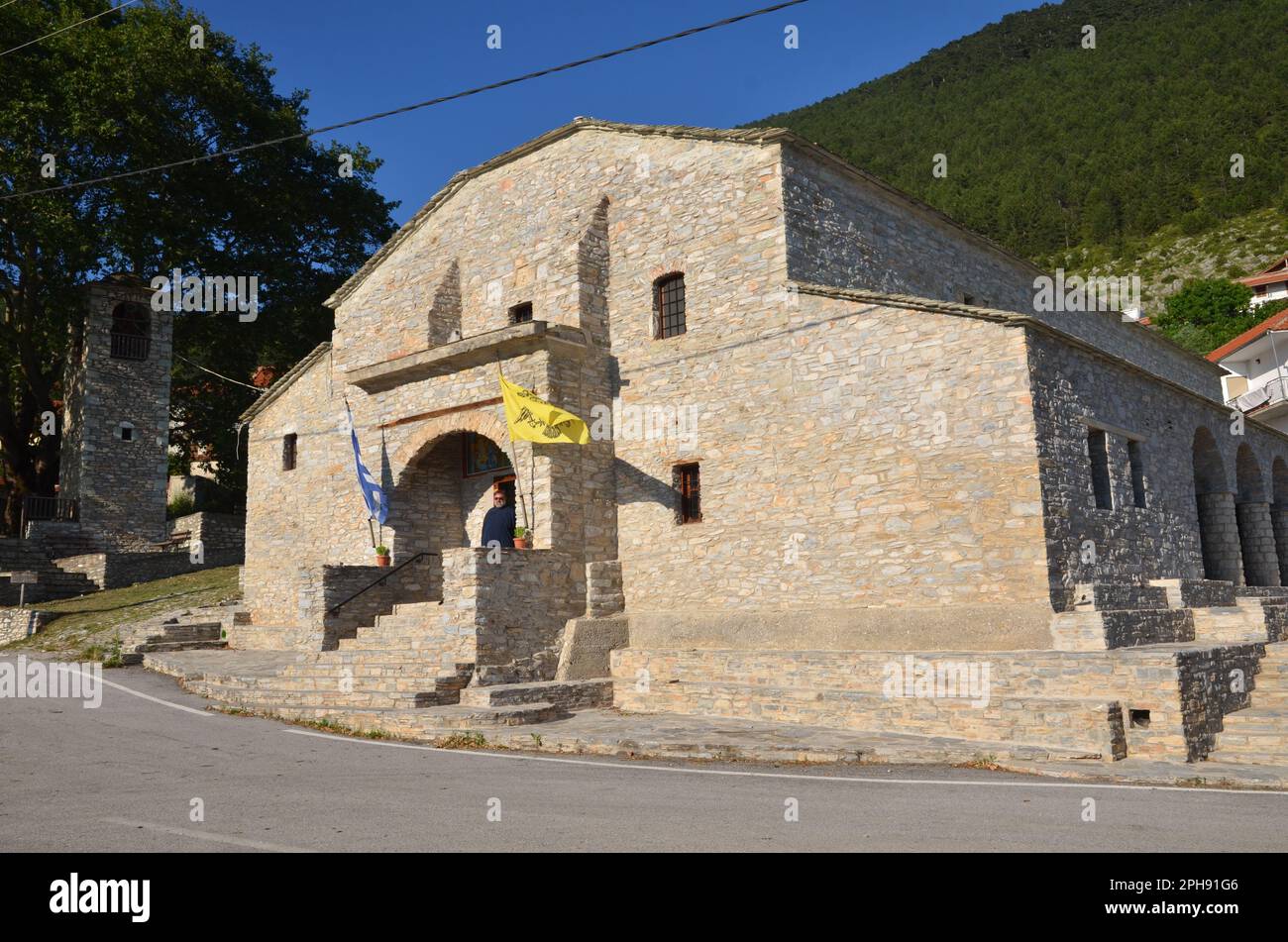 Greece, Thessaly, Larisa, Elassona Kokkinopilos traditional village ...