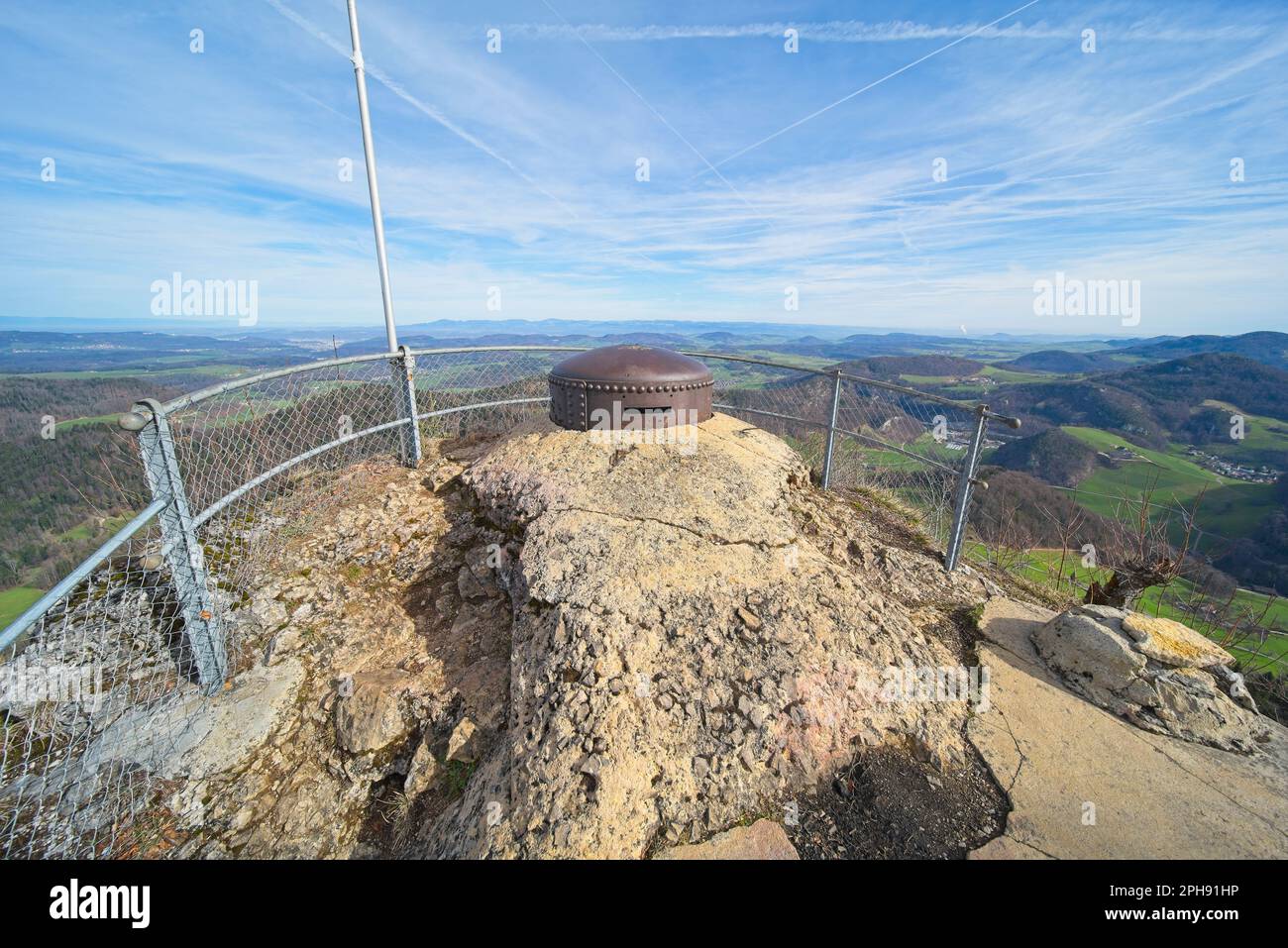 landscape in switzerland in the canton of basel land from the ...