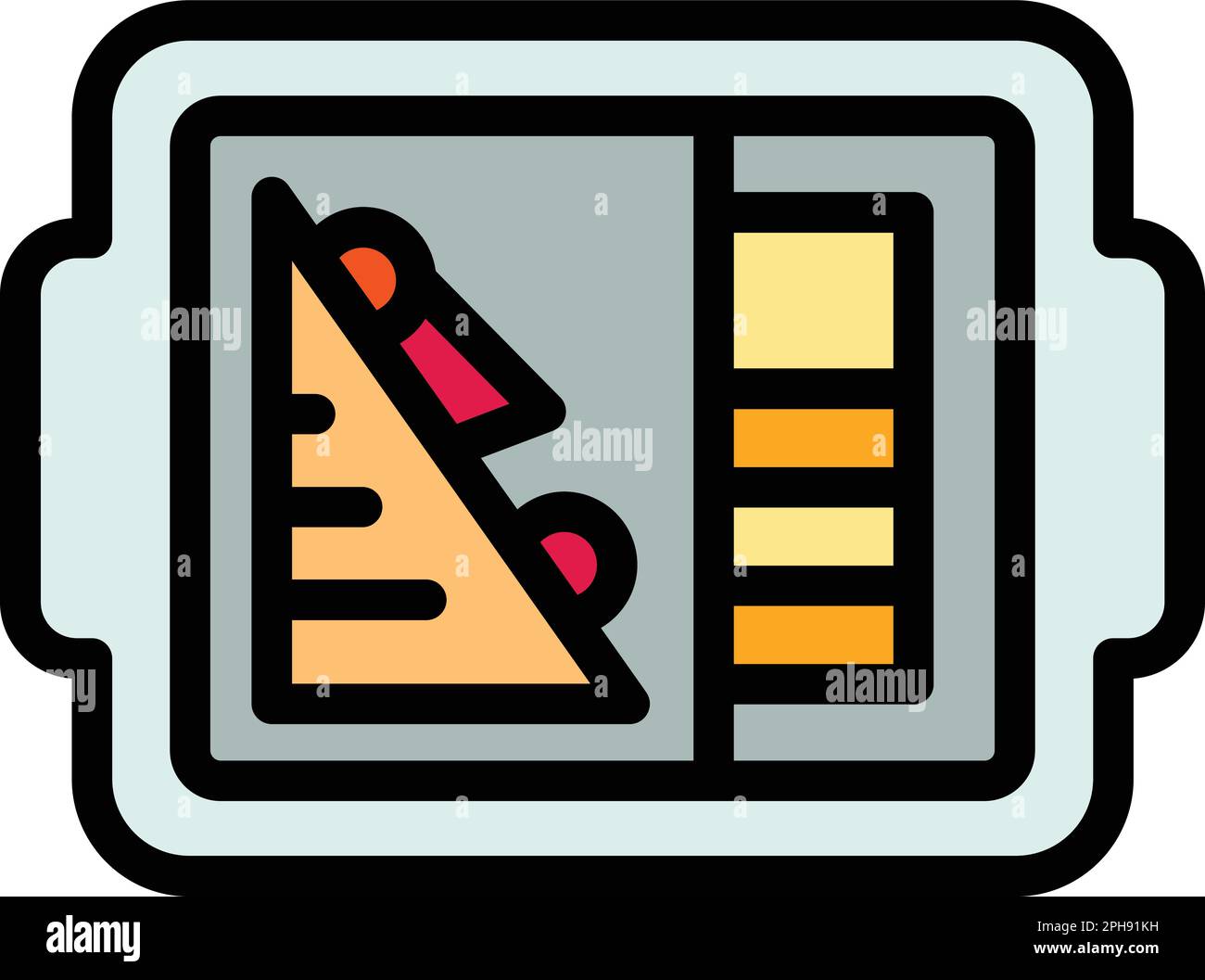 Tray lunch icon. Outline tray lunch vector icon for web design isolated ...