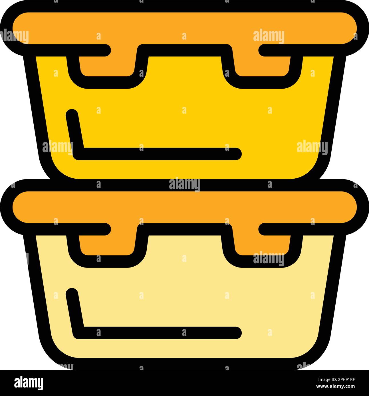 Food containers icon. Outline food containers vector icon for web ...