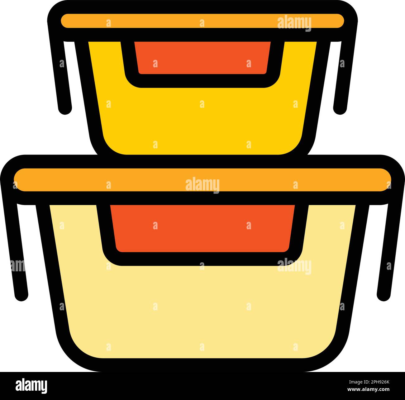 Containers meal icon. Outline containers meal vector icon for web ...