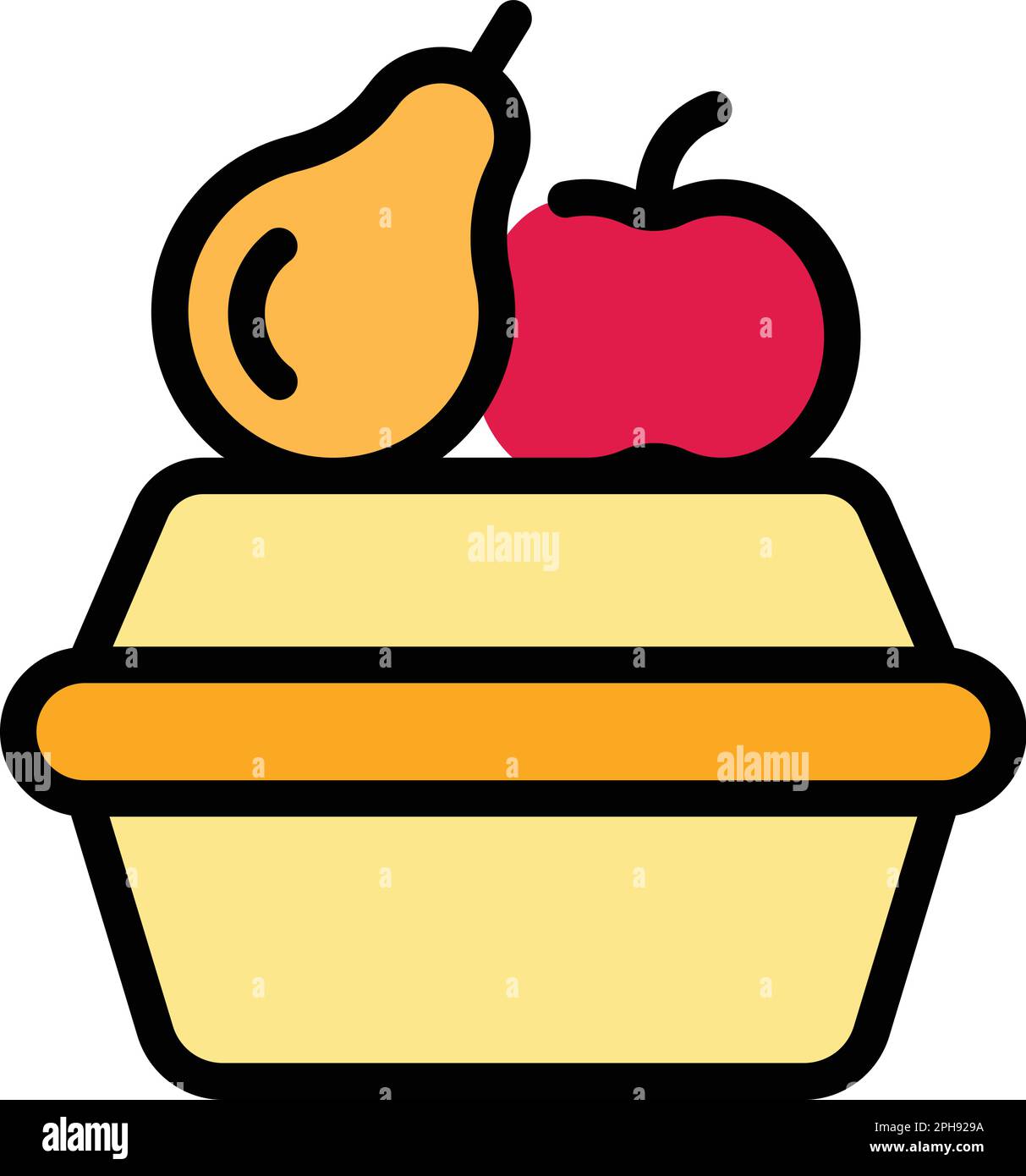 Fruits school break icon. Outline fruits school break vector icon for ...