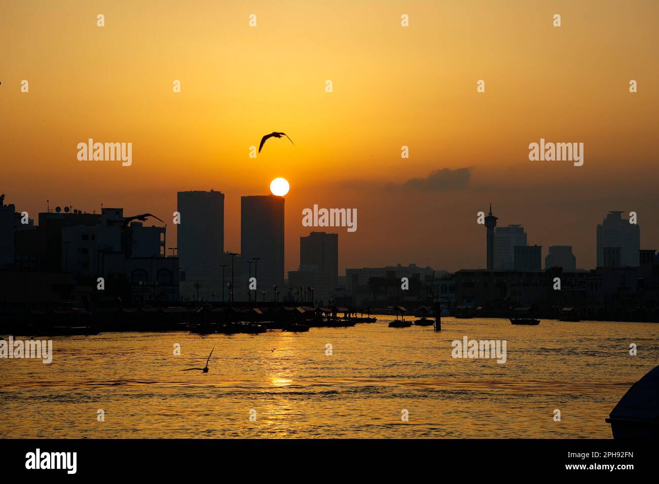 Panoramic view from Dubai Creek at sunrise, Dubai, UAE Stock Photo - Alamy Panoramic view from Dubai Creek at sunrise, Dubai, UAE Stock Photo - Alamy